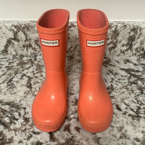 Hunter | Shoes | Hunter For Kids Orange Rain Boots | Poshmark